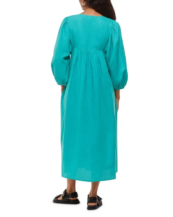 Whistles Gloria Trapeze Midi Dress - Turquoise