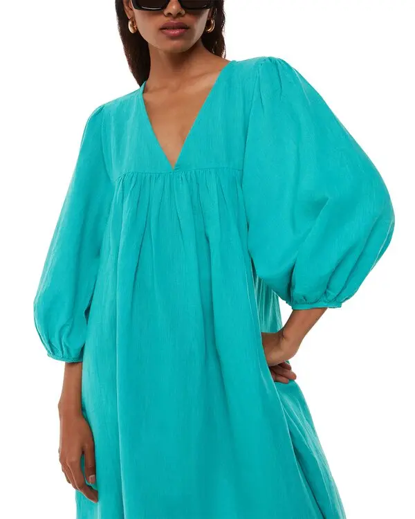 Whistles Gloria Trapeze Midi Dress - Turquoise