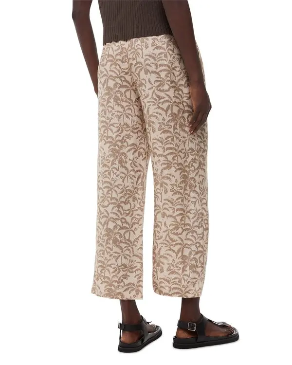 Whistles Palm Print Cropped Trousers