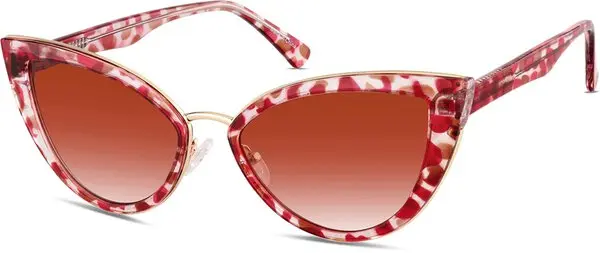 Zenni Cat-eye Full Rim Frame Sunglasses - Red