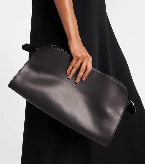 THE ROW Ew Margaux Leather Clutch