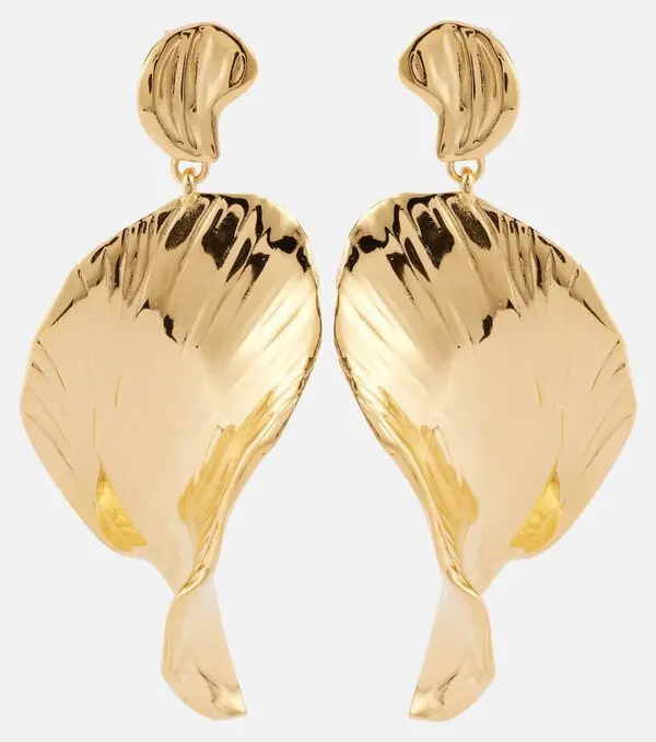 Oscar De La Renta Petal Drop Earrings - Gold