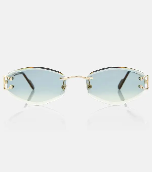 CARTIER Signature C Oval Sunglasses - Blue