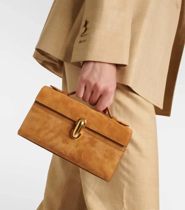 Savette Suede Symmetry Pochette Tote Bag - Brown