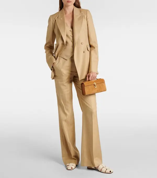Savette Suede Symmetry Pochette Tote Bag - Brown