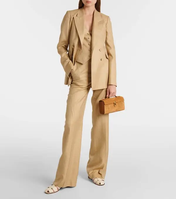 Savette Suede Symmetry Pochette Tote Bag - Brown