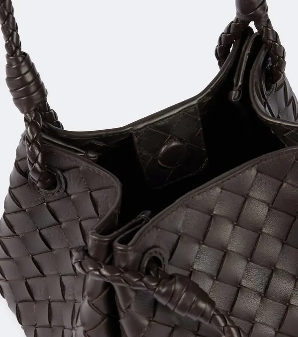 Bottega Veneta Small Intrecciato Leather Shoulder Bag - Brown
