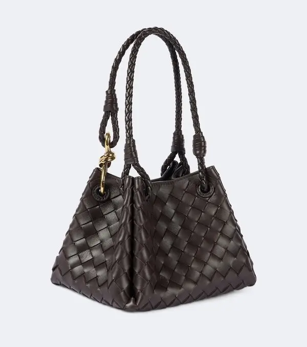 Bottega Veneta Small Intrecciato Leather Shoulder Bag - Brown