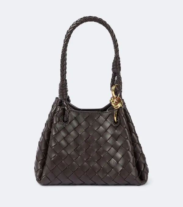 Bottega Veneta Parachute Intrecciato Shoulder Bag - Fondant-m Brass