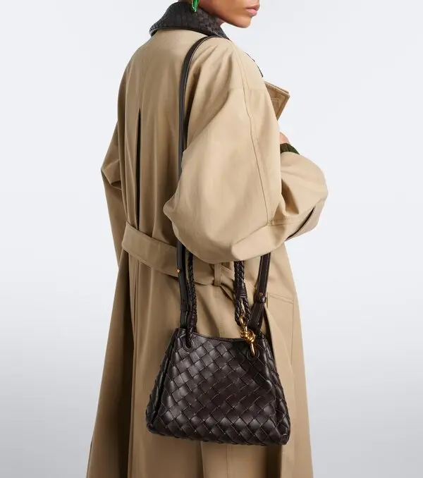 Bottega Veneta Parachute Intrecciato Shoulder Bag - Brown