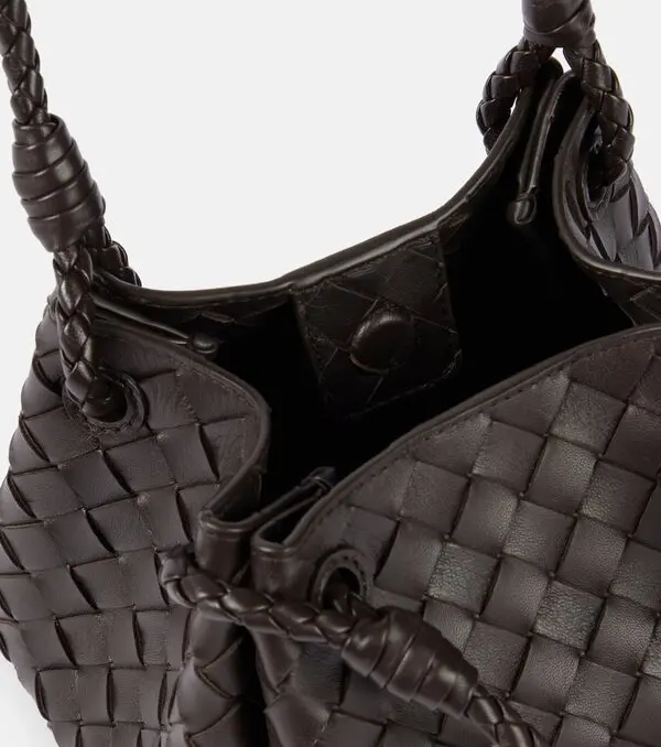Bottega Veneta Small Intrecciato Leather Shoulder Bag - Brown