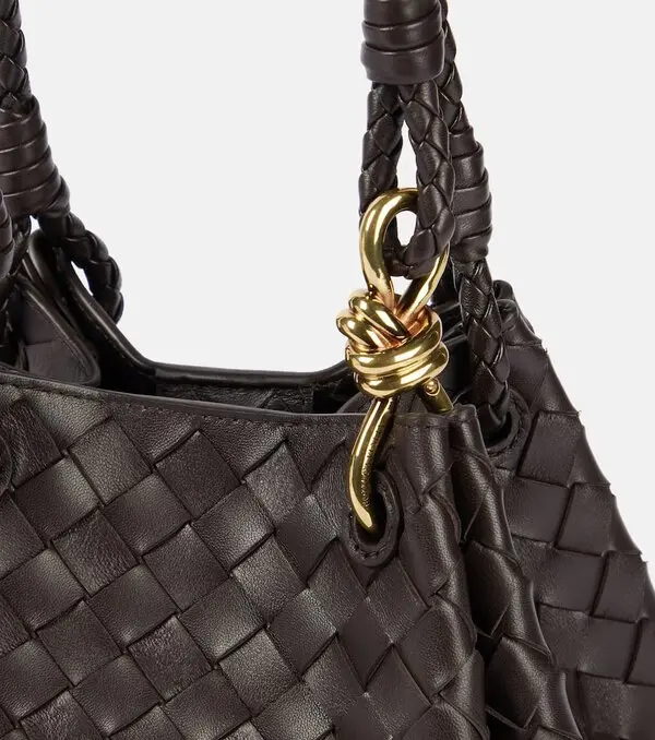 Bottega Veneta Small Intrecciato Leather Shoulder Bag - Brown
