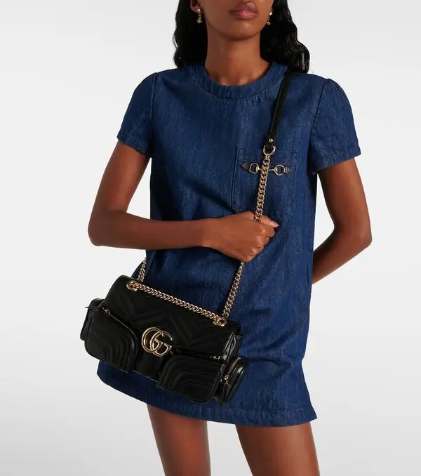 Gucci Gg Marmont Small Leather Shoulder Bag