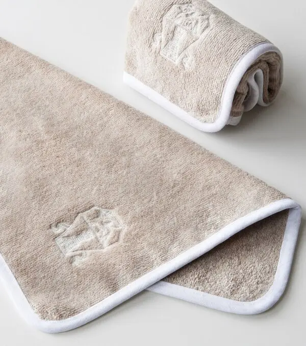 Brunello Cucinelli Set Of 2 Cotton Terry Face Towels - Beige