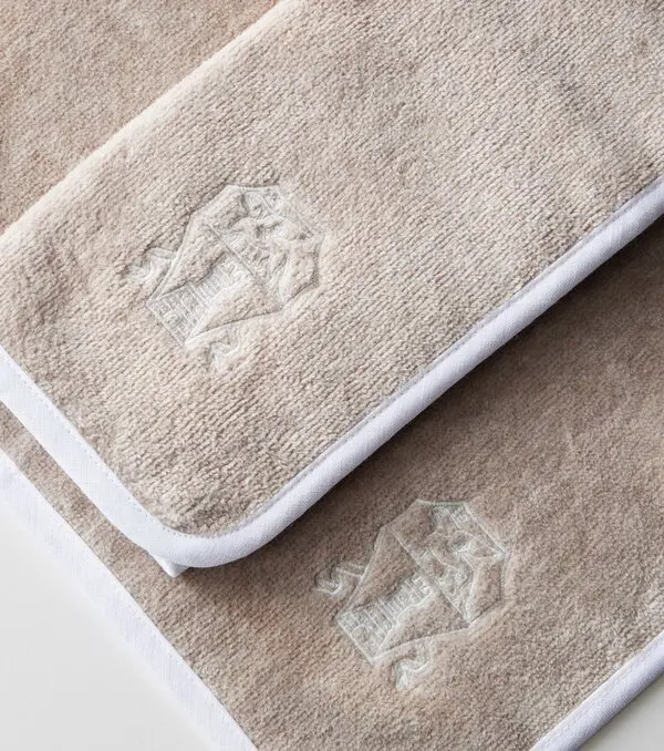 Brunello Cucinelli Set Of 2 Cotton Terry Face Towels - Beige