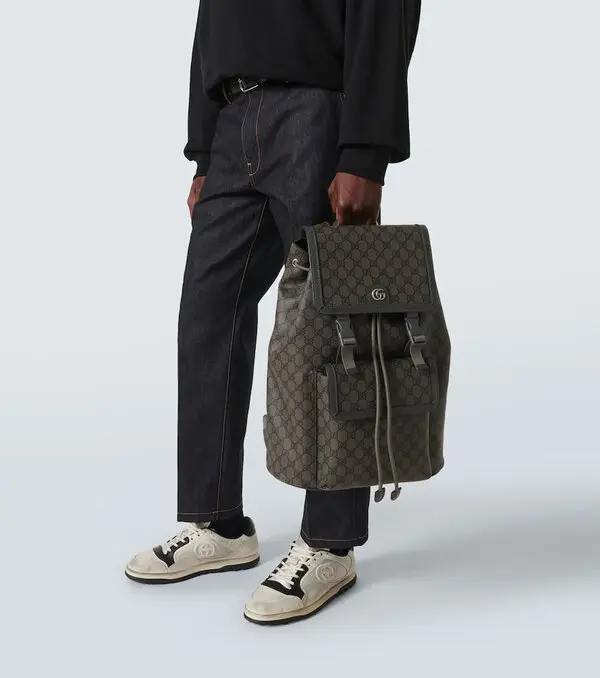 Gucci Ophidia Gg Supreme Canvas Backpack - Grey | Editorialist display picture 3