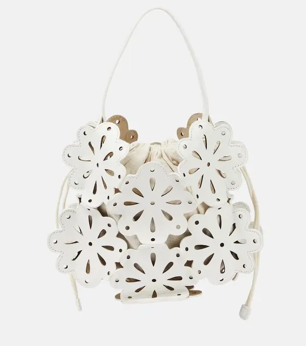Staud Flora Leather Bucket Bag