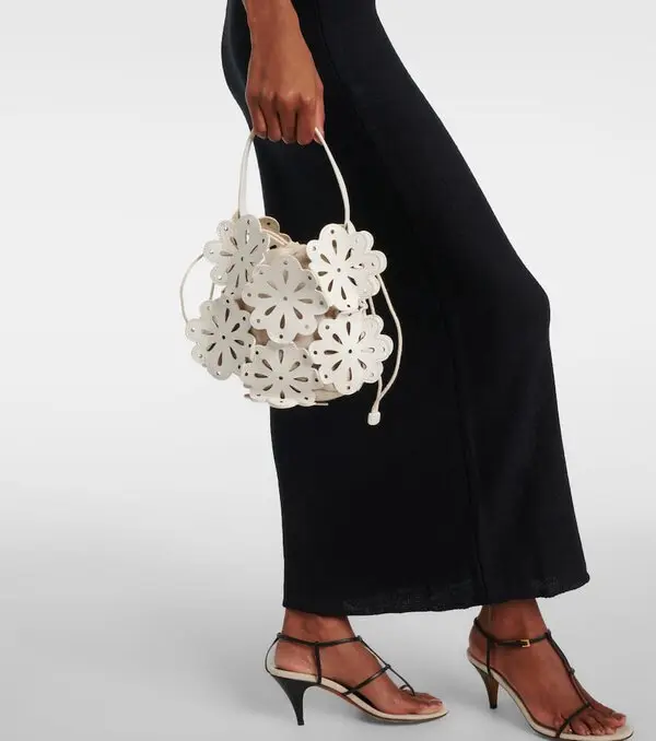 Staud Flora Leather Bucket Bag