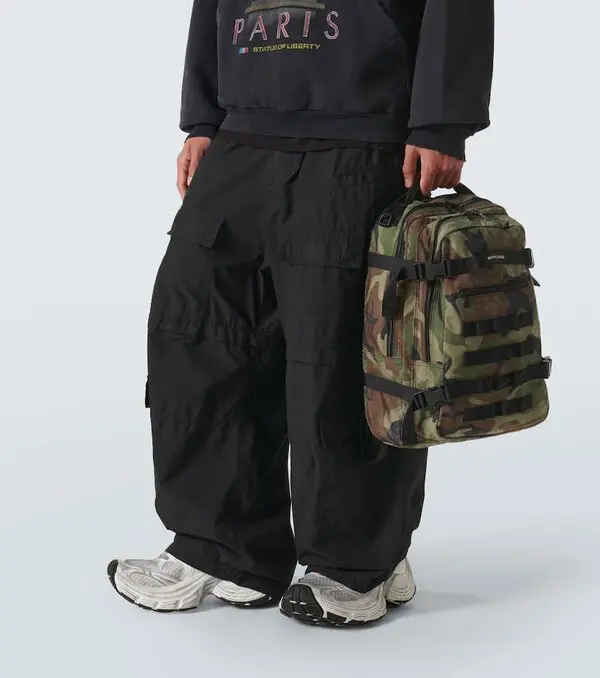 Balenciaga Army Small Canvas Backpack In Green - 30% Off