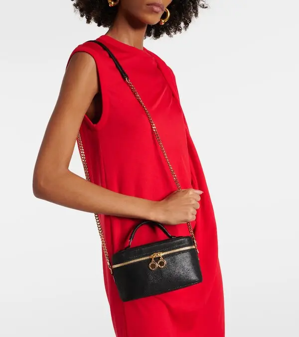 Stella McCartney Falabella Mini Faux-leather Shoulder Bag - Black