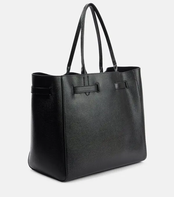 TOM FORD Tara Large Grained Leather Tote Bag - Black