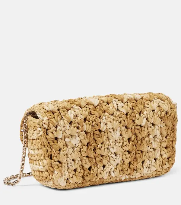 ROGER VIVIER Jeux De Fille Raffia-effect Shoulder Bag