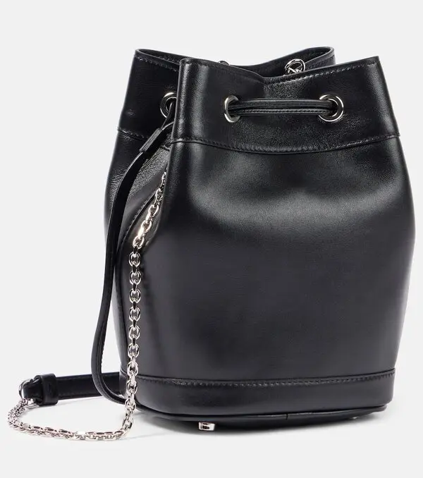 ROGER VIVIER Tres Vivier Leather Bucket Bag
