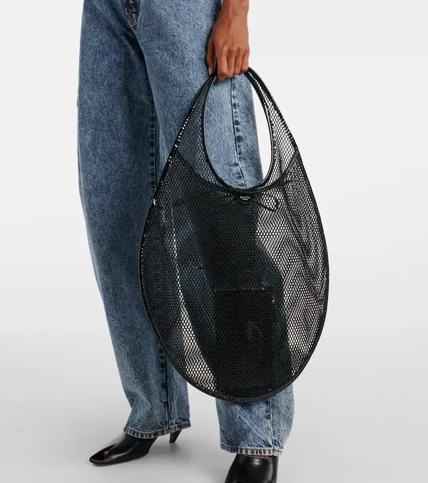 Alaïa Xl Fishnet Shoulder Bag