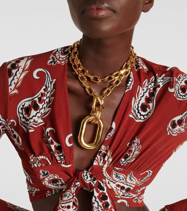 Rabanne Xl Link Pendant Necklace - Gold