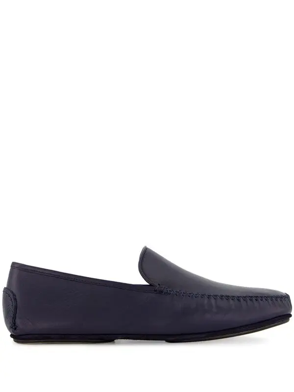 Manolo Blahnik Mayfair Leather Loafers - Blue