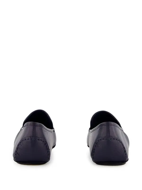 Manolo Blahnik Mayfair Leather Loafers - Blue