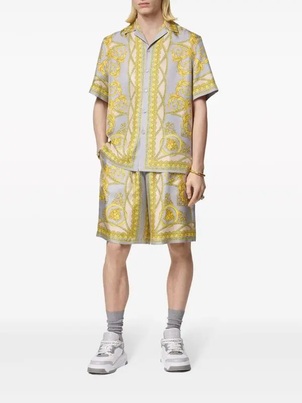 Versace La Coupe Des Dieux Silk Shorts - Neutrals
