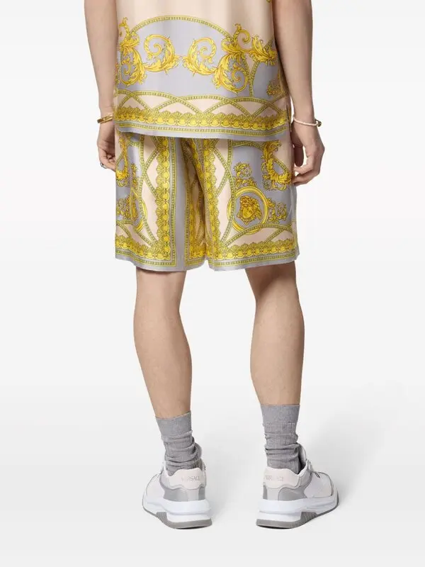Versace La Coupe Des Dieux Silk Shorts - Neutrals