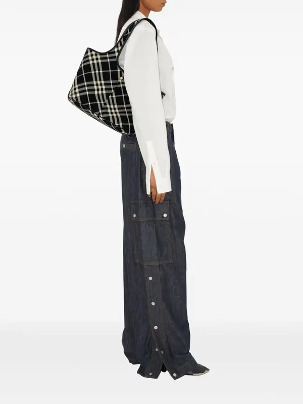 Burberry Nova Check Cotton Tote Bag