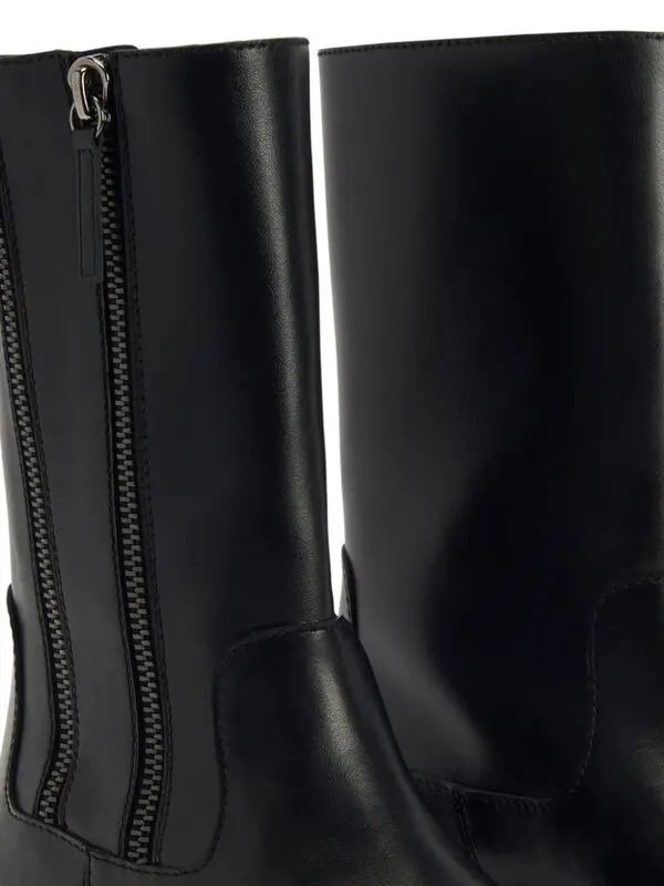 GIUSEPPE ZANOTTI Foustine Leather Ankle Boots - Black