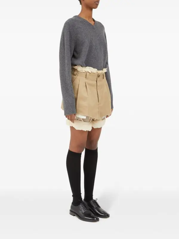 MAISON MARGIELA Frayed-hem Layered Shorts