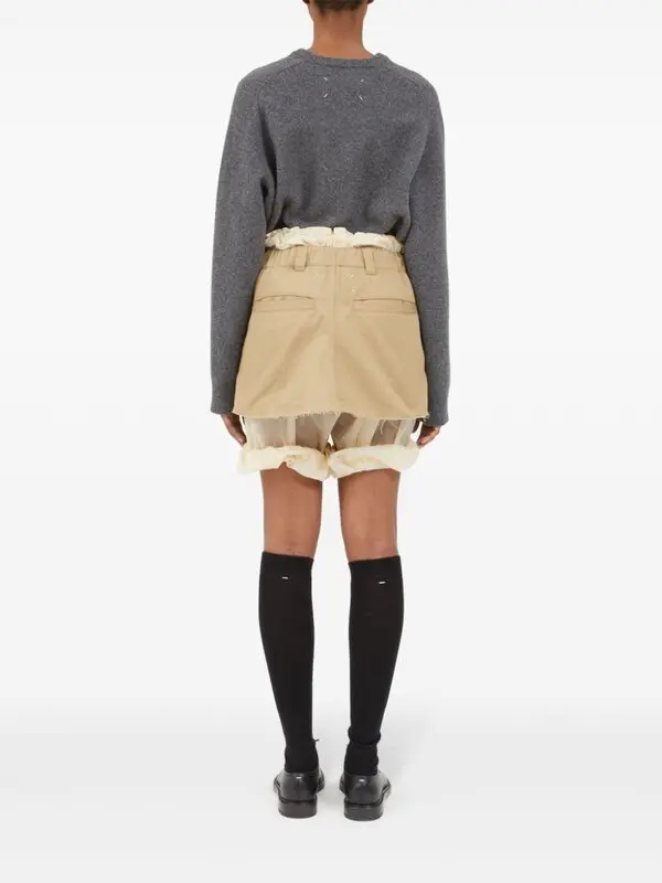 MAISON MARGIELA Frayed-hem Layered Shorts