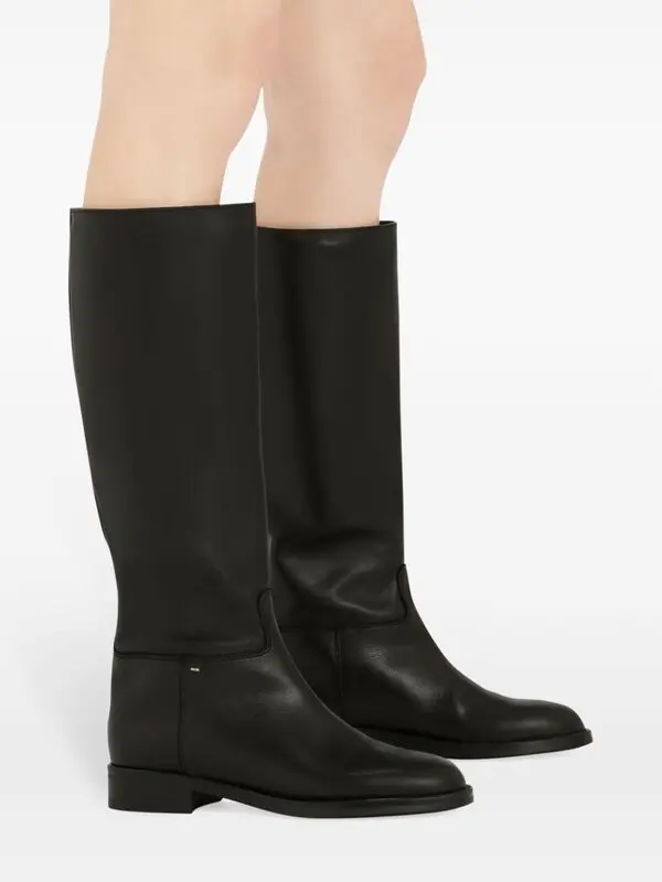 GIUSEPPE ZANOTTI Nourine Leather Mid-calf Boots