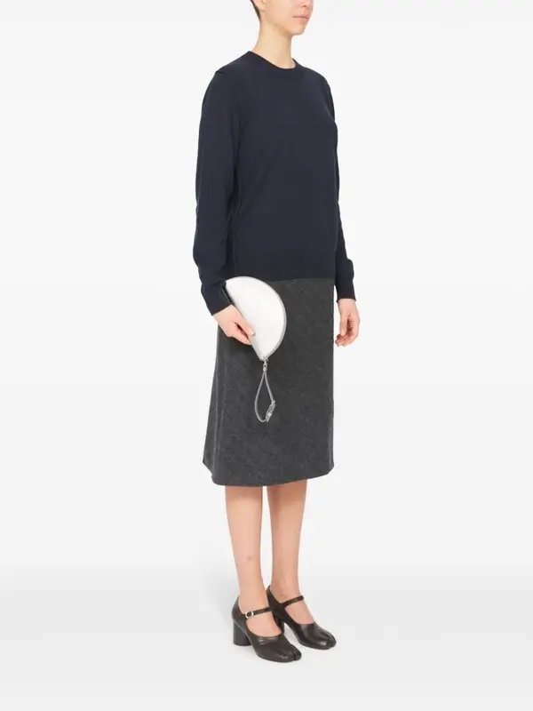 MAISON MARGIELA Calf-leather Clutch - Silver