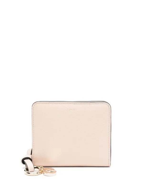 Chloé Alphabet Leather Compact Wallet - Pink