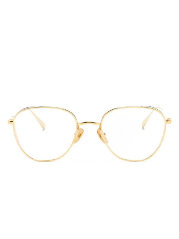 Linda Farrow Hardy Round-frame Glasses - Gold