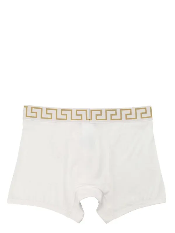 Versace Greca Border Long Boxers - White