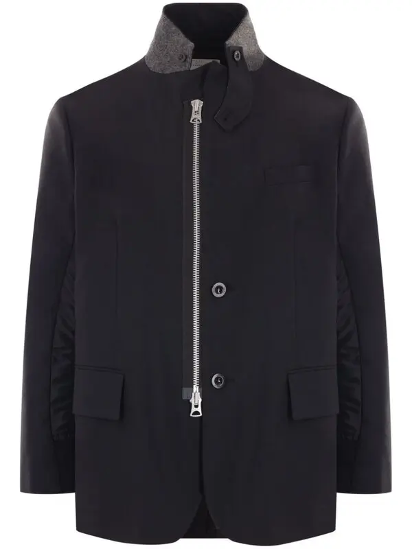 Sacai High-neck Zip-up Blazer