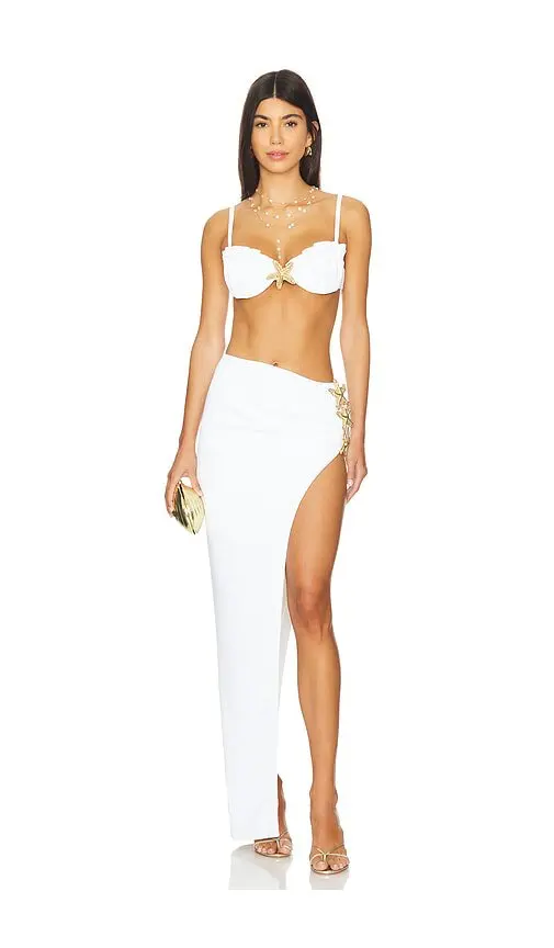 LOVERS AND FRIENDS Isolde Top With Starfish Accents - White