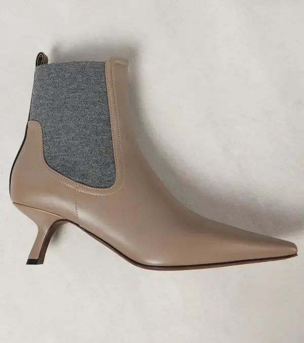 Brunello Cucinelli Leather Ankle Boots