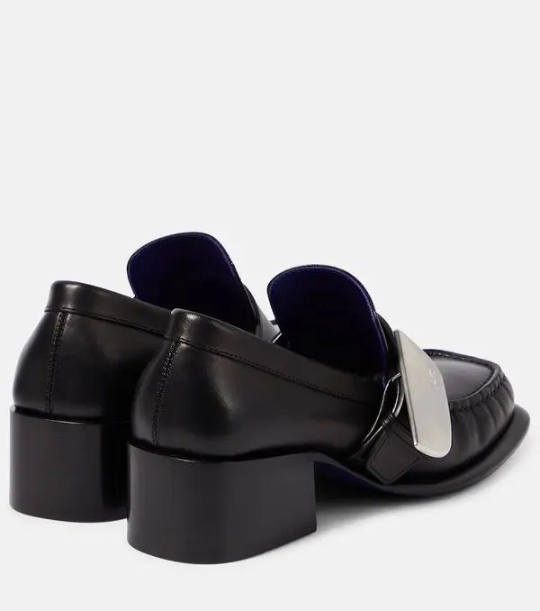 Burberry Leather Loafer Pumps - Black