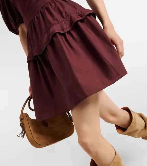 Ulla Johnson Tilda Mini Dress - Burgundy