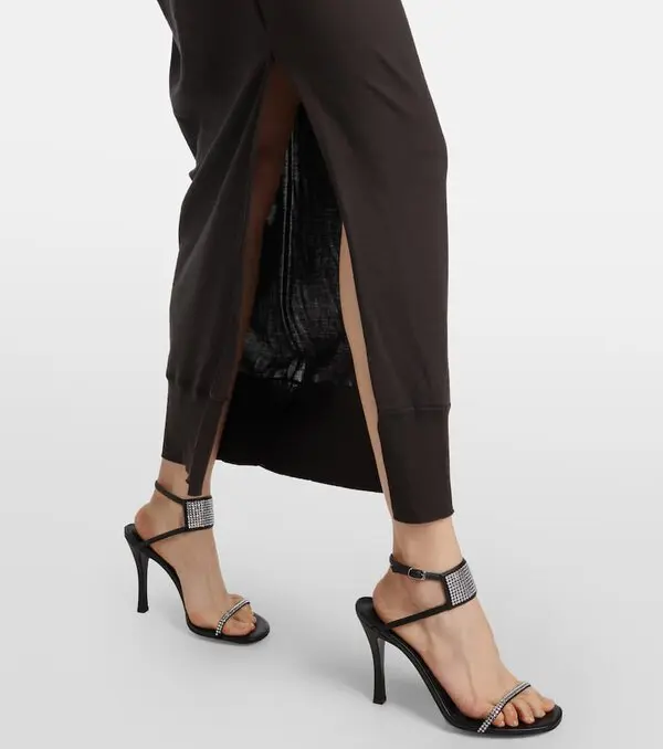 Stella McCartney Draped Wool Maxi Dress - Brown