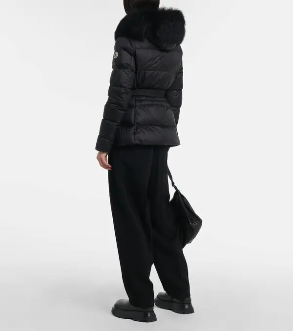 Moncler Boed Shearling-trimmed Down Jacket