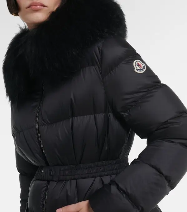 Moncler Boed Shearling-trimmed Down Jacket